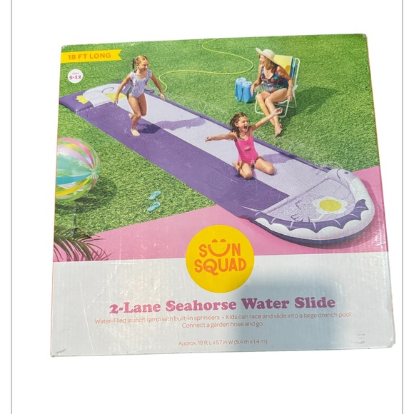 Sun Squad | Swim | Sun Squad 2lane Seahorse Water Slide 8ft | Poshmark
